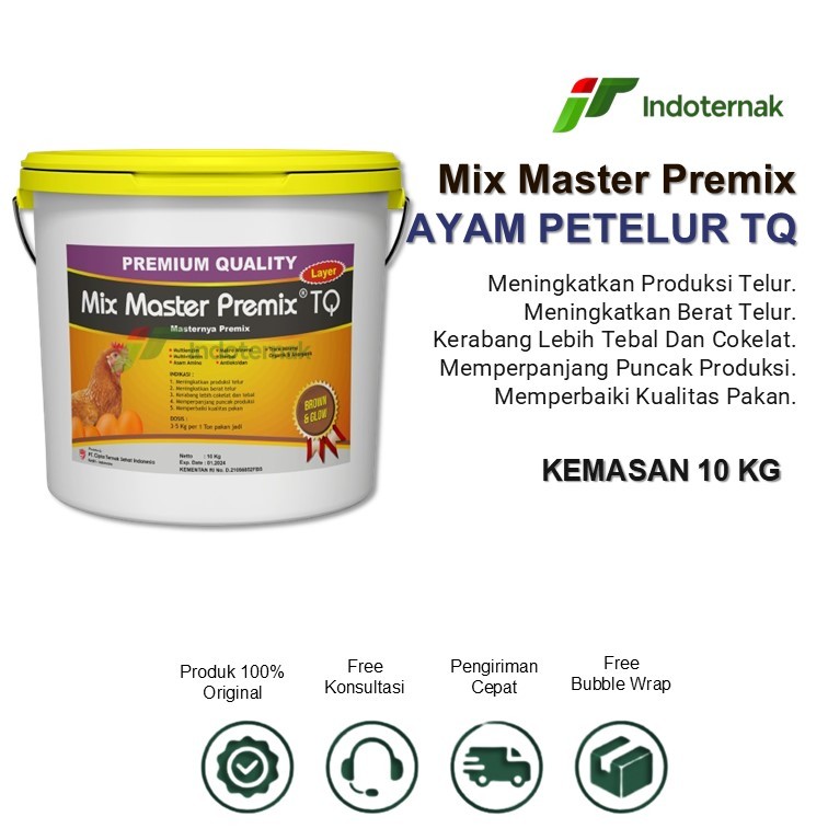Jual MIX MASTER PREMIX LAYER TQ 10 KG - Suplemen Pakan Untuk Ayam ...