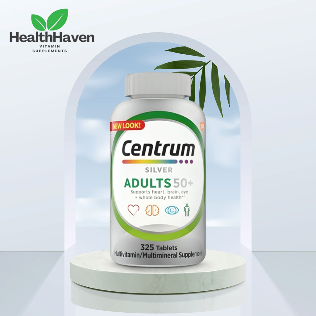 Jual CENTRUM Silver Multivitamin Adults 50+ (325 Tablets) NEW Formula ...