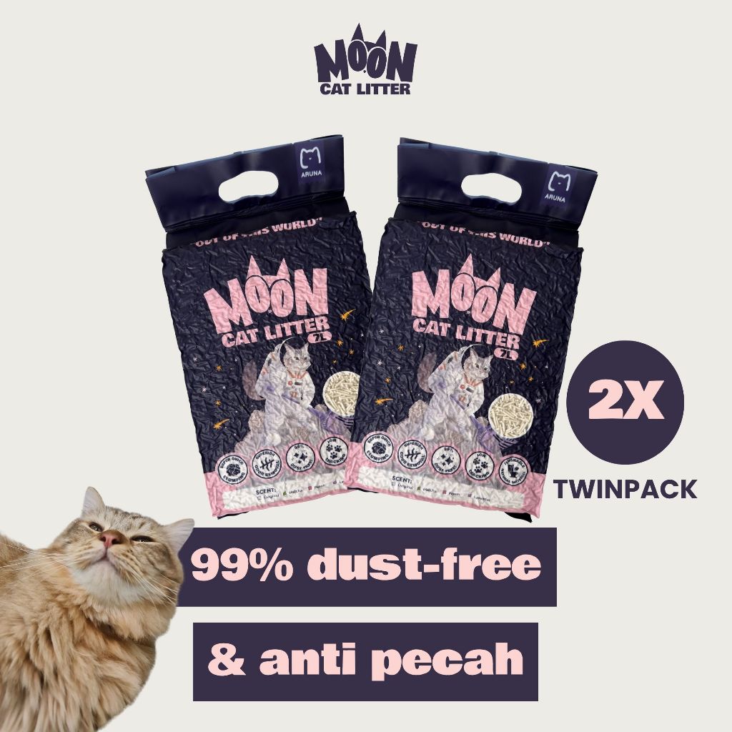 Jual MOON Tofu Cat Litter TWINPACK Pasir Kucing Tofu ANTI BAU ANTI DEBU ...