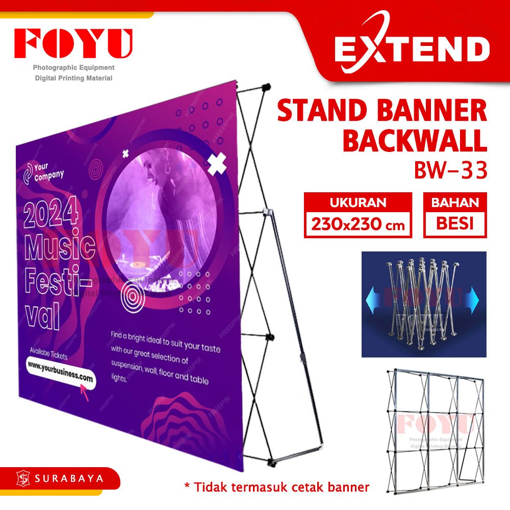 Jual Extend Stand Display Banner Poster Event Jumbo Backwall Backdrop ...