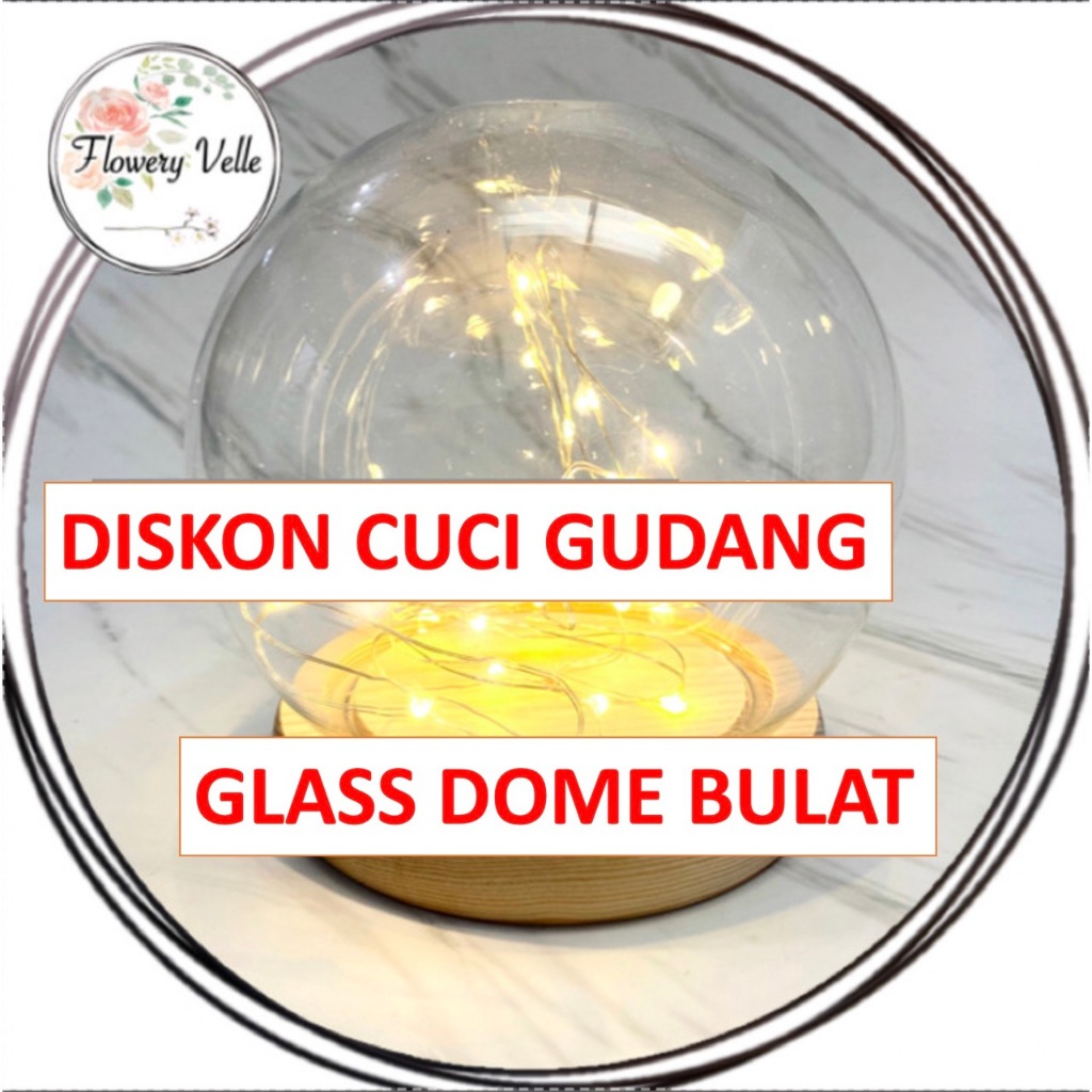Jual Glass Dome Bulat Bunga Kubah Kaca Kosong Glassdome Bola | Shopee Indonesia