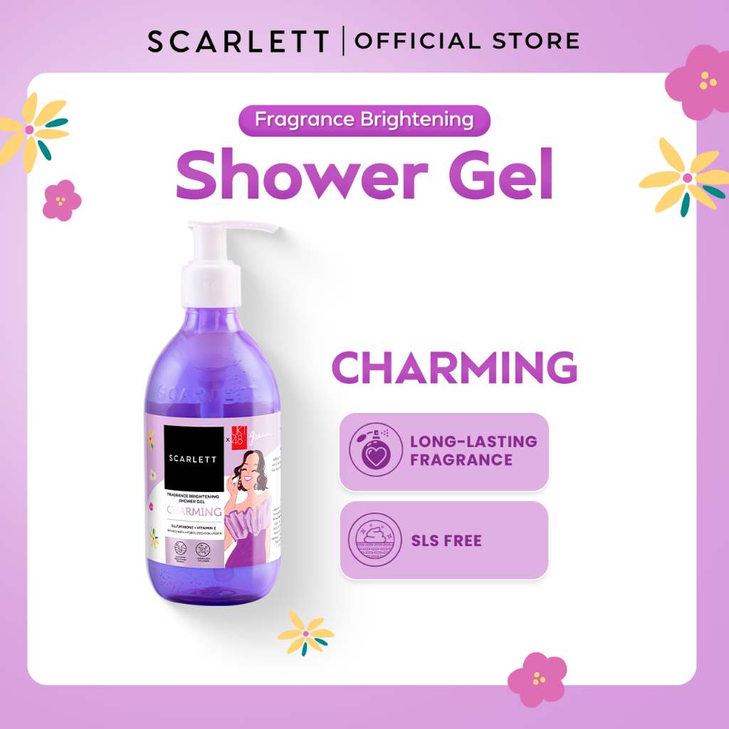 Jual Scarlett Fragrance Brightening Shower Gel Charming | Body Wash ...