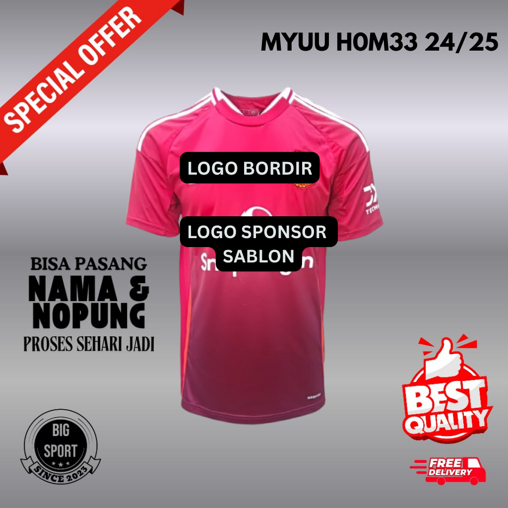 Jual JERSEY MYUU HOME 23/24 | MYUU H0M3 24/25 GO THAILAND | Shopee Indonesia