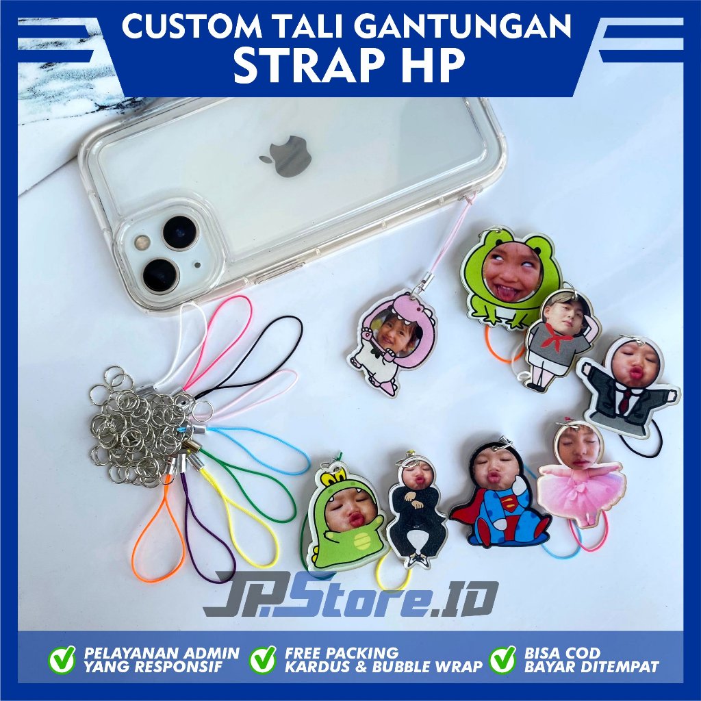 Jual Tali Gantungan Strap HP Custom Foto - Gantungan tali strap hp ...