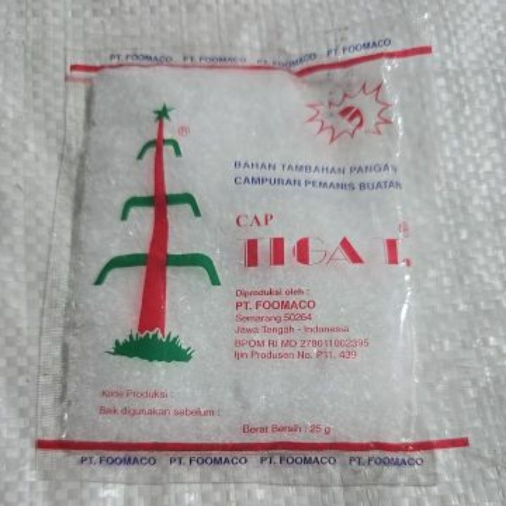Jual Sarimanis cap tiga T sakarin pemanis buatan sari manis 3t 1biji ...