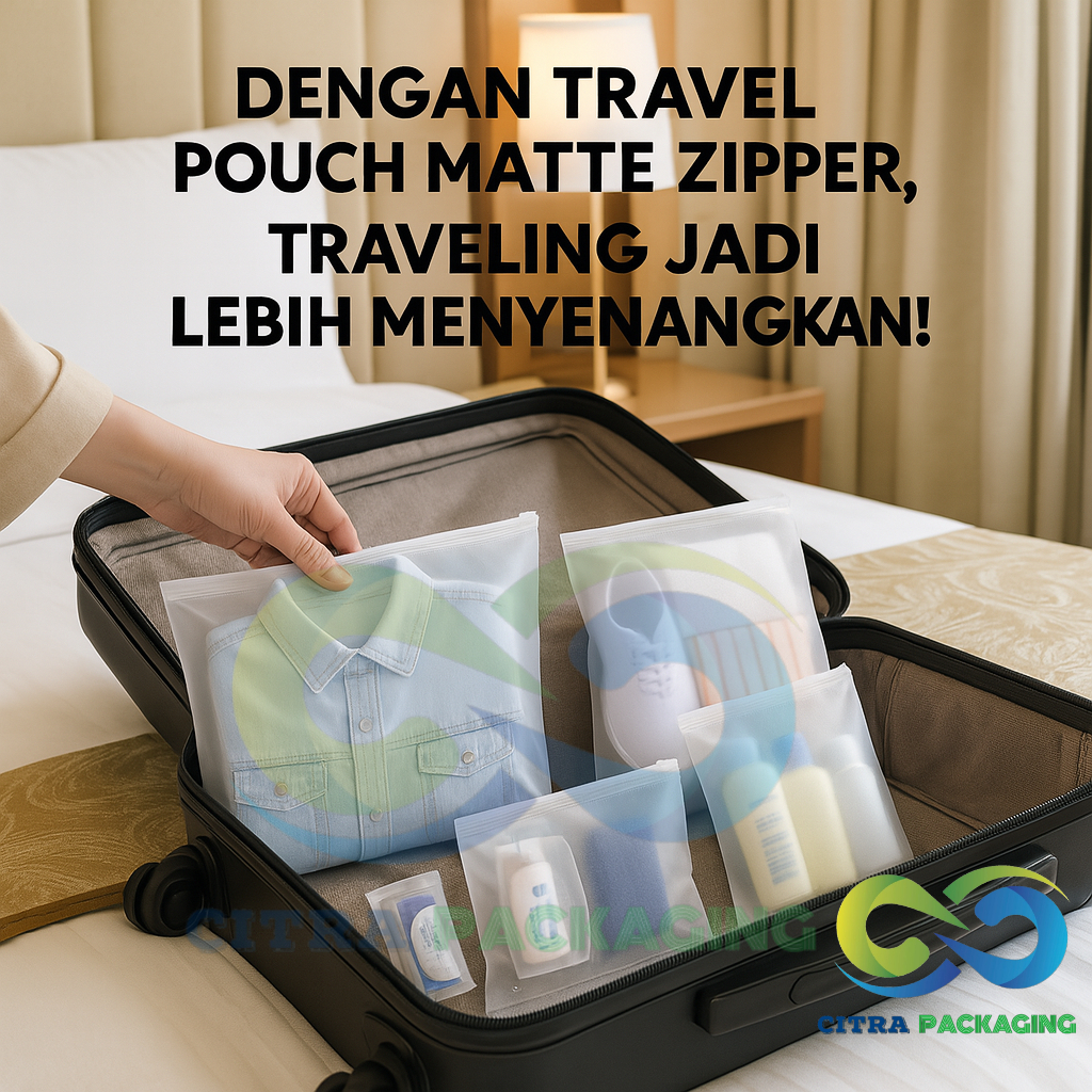 Jual Travel Zipper Pouch - Plastik Pouch Zipper Bag Baju Fashion ...