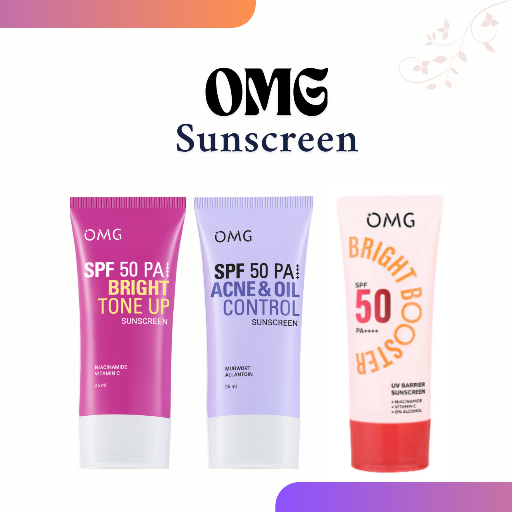 Jual OMG Oh My Glow UV Barrier Sunscreen SPF 50 PA++++ 25ml/Bright Tone ...
