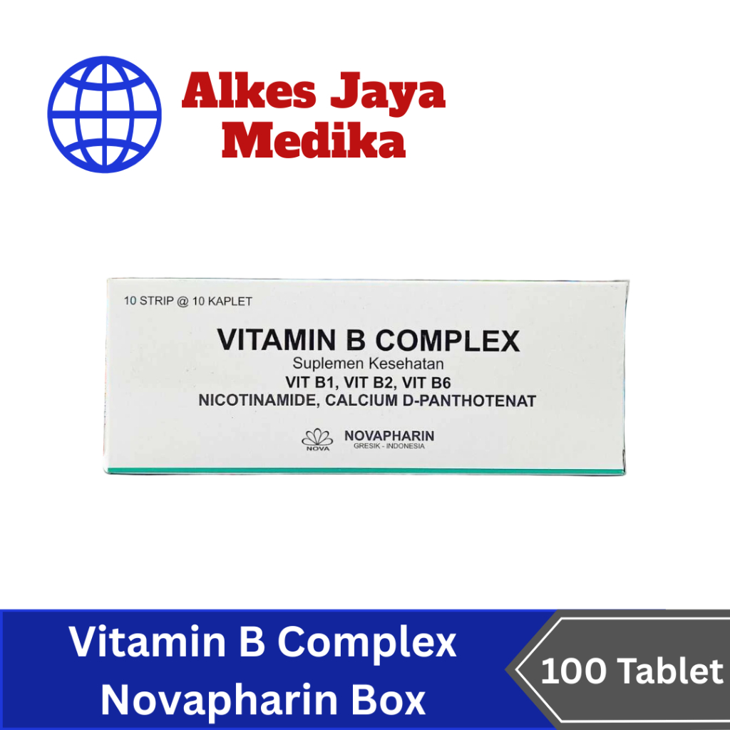 Jual Vitamin B Complex Novapharin Box Isi 10 Strip @10 Tablet - Vitamin B | Shopee Indonesia