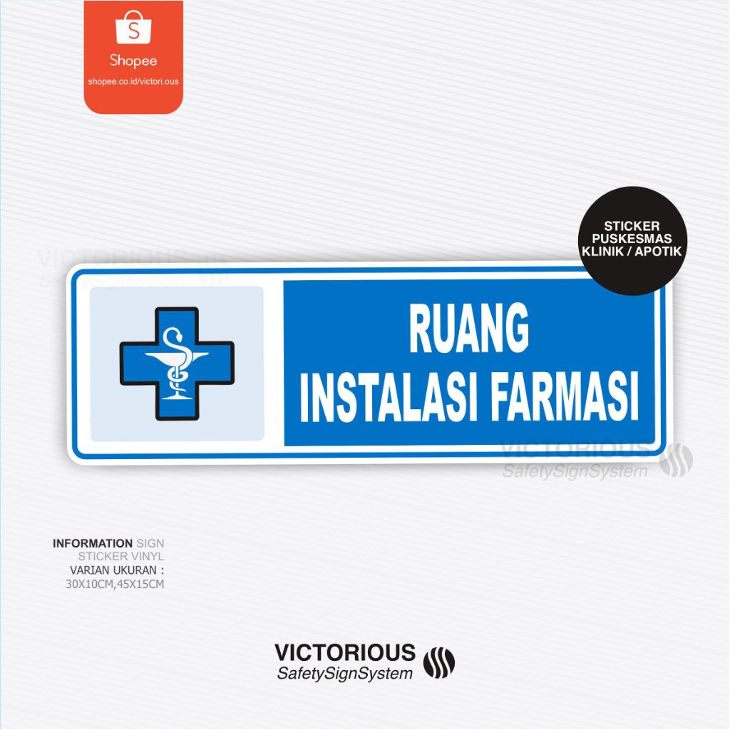 Jual Sticker Information Sign Ruang Instalasi Farmasi | Shopee Indonesia