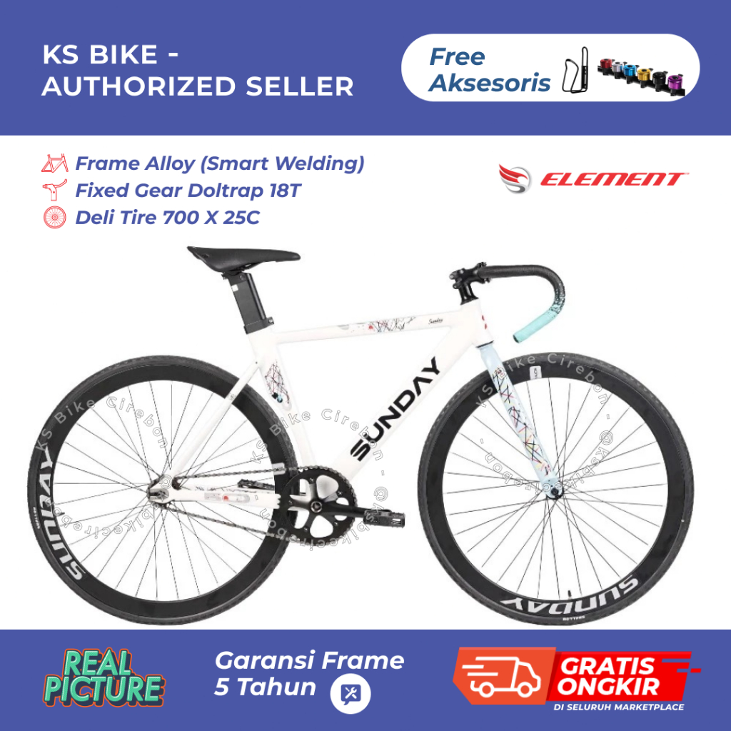 Jual Sepeda Fixie Element FRC 50 Sunday SKID Frame Alloy Doltrap - KS ...