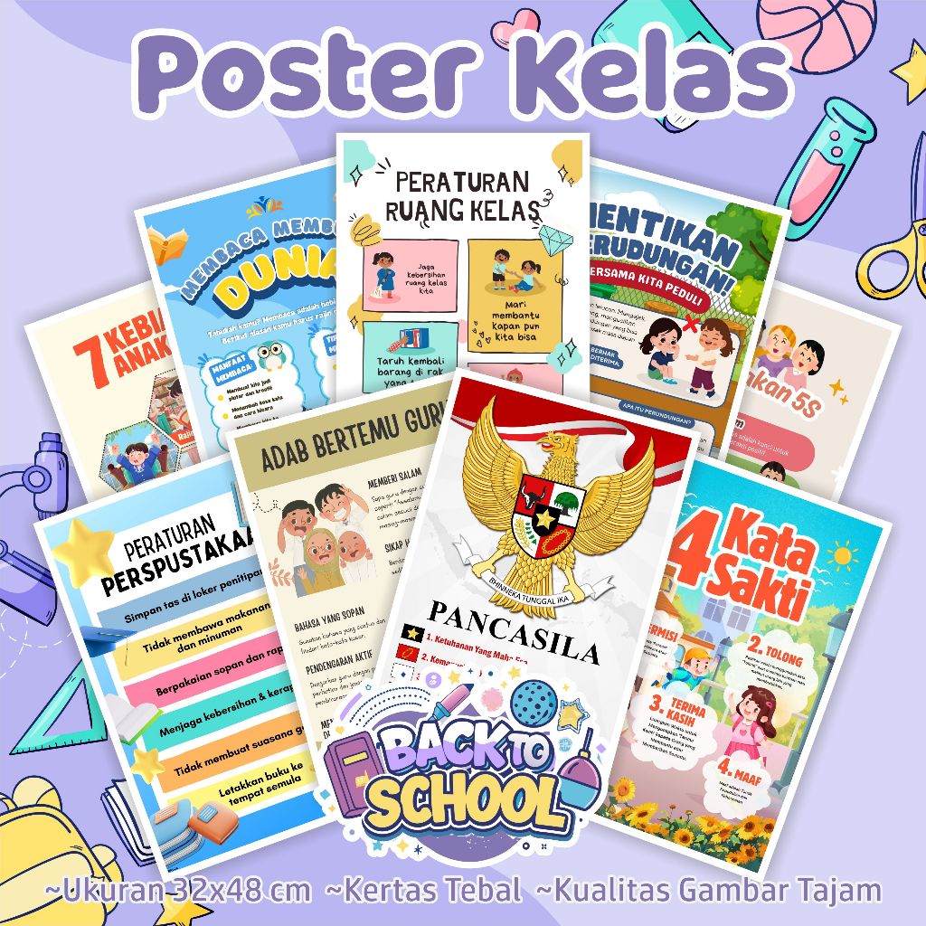 Jual Poster Peraturan Kelas - Poster aturan di kelas dan sekolah ...
