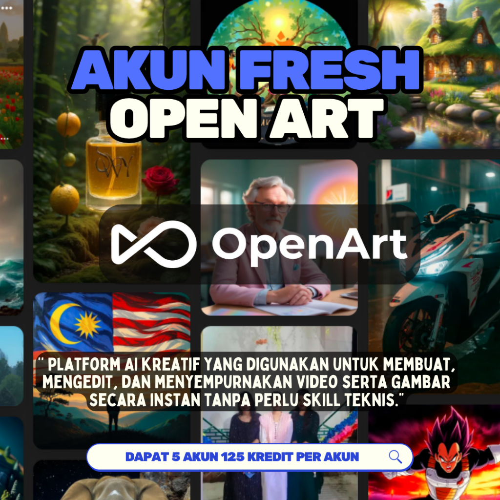 Jual Akun Fresh AI Open ART Editing Generate dan Expand Image ...