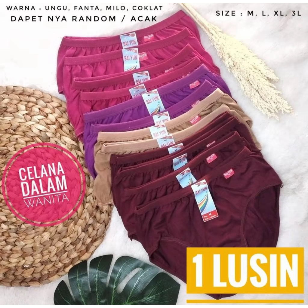 Jual CELANA DALAM WANITA LUSINAN/CELANA DALAM WANITA LUSINAN MURAH/ PAKET HEMAT 1 LUSIN | Shopee ...