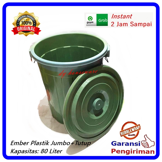 Jual Ember Plastik 80 Liter Tong Air Jumbo + Tutup Besar ( Harga 1 Pcs ) Khusus Ojol | Shopee ...