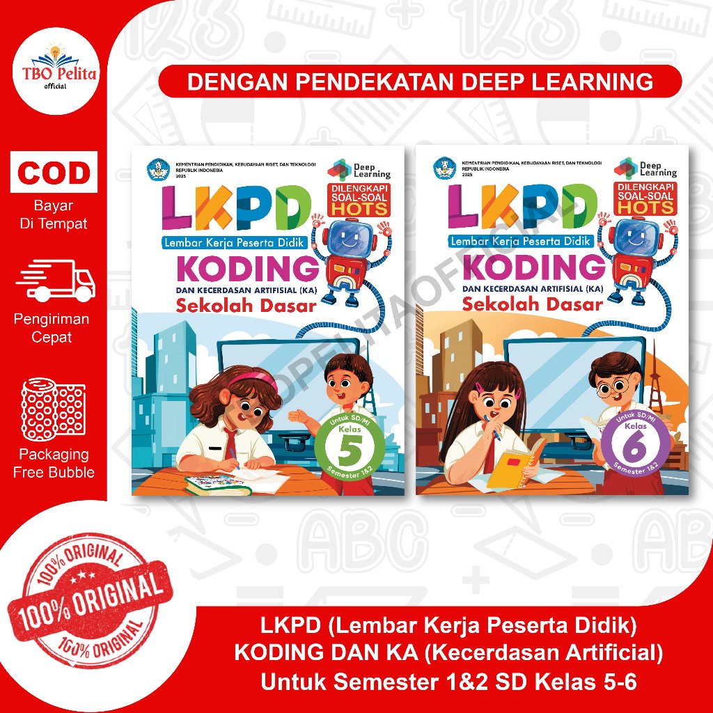 Jual LKPD Koding dan KA (Kecedasan Artificial) SD Kelas 5-6 Untuk Semester 1&2 | Shopee Indonesia