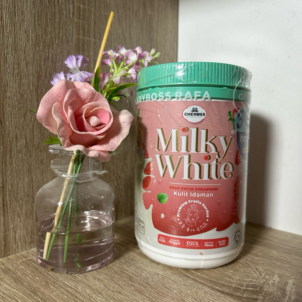 Jual PROMO MILKY WHITE CHERMES NEW FORMULA 3 kali lipat 500gr free gift ...