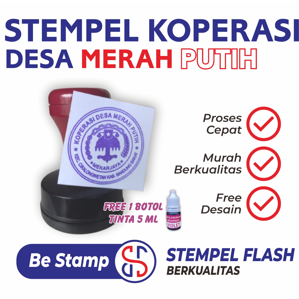 Jual Stempel KOPERASI DESA MERAH PUTIH | Shopee Indonesia