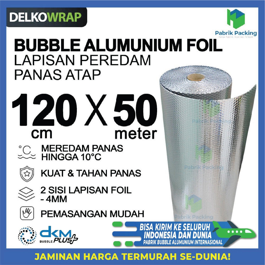 Jual Peredam Panas Atap Rumah Bubble Insulation Foil Roll 120cm x ...