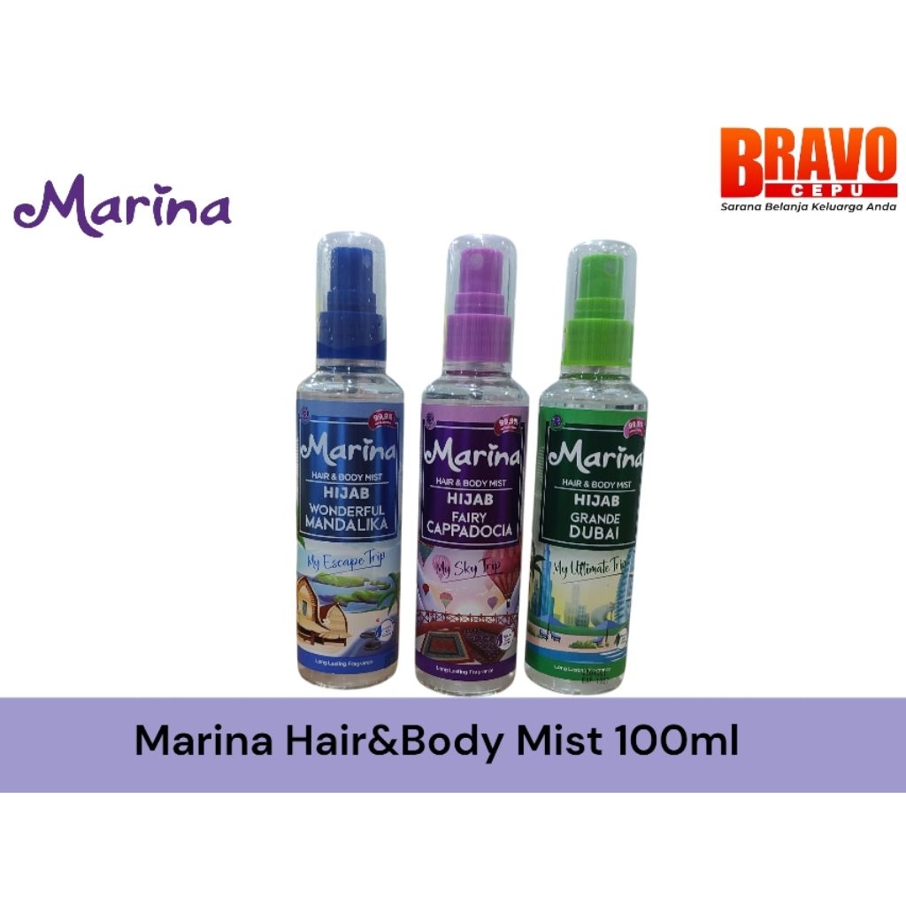 Jual Marina Hair&Body Mist Hijab 100ml | Shopee Indonesia