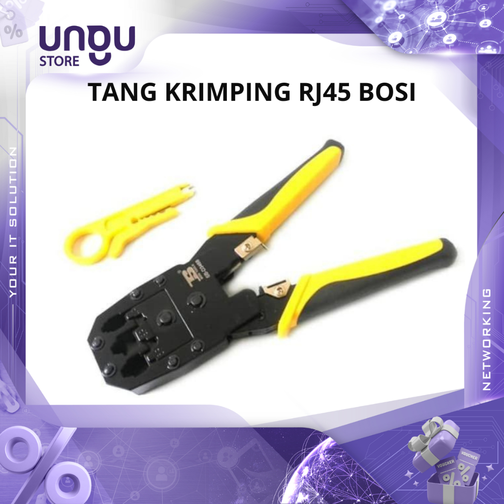 Jual Tang Crimping RJ45 Bosi 3 Hole Toolkit Pemotong Kabel Tang ...