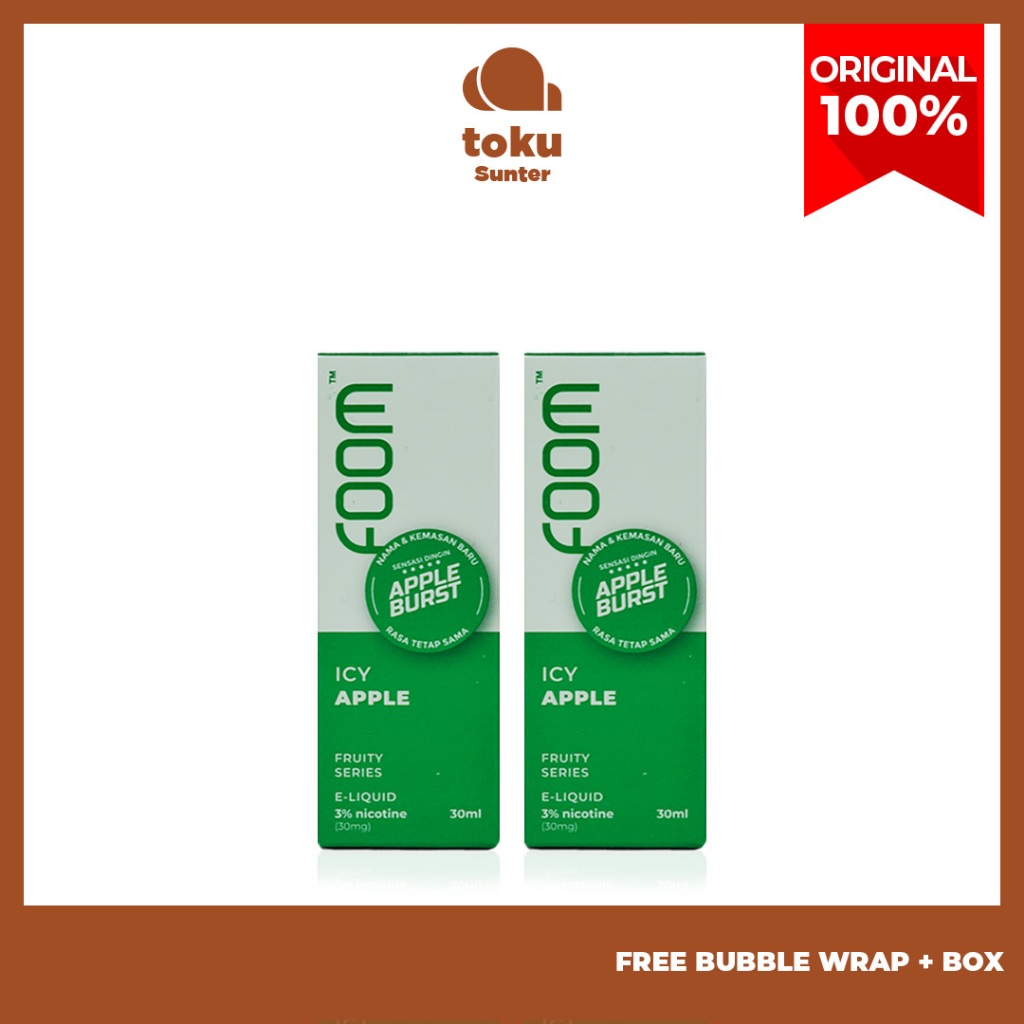 Jual FOOM ICY APPLE FOOM FRUITY FOOM APPLE SALTNIC 30MG 30ML | Shopee ...
