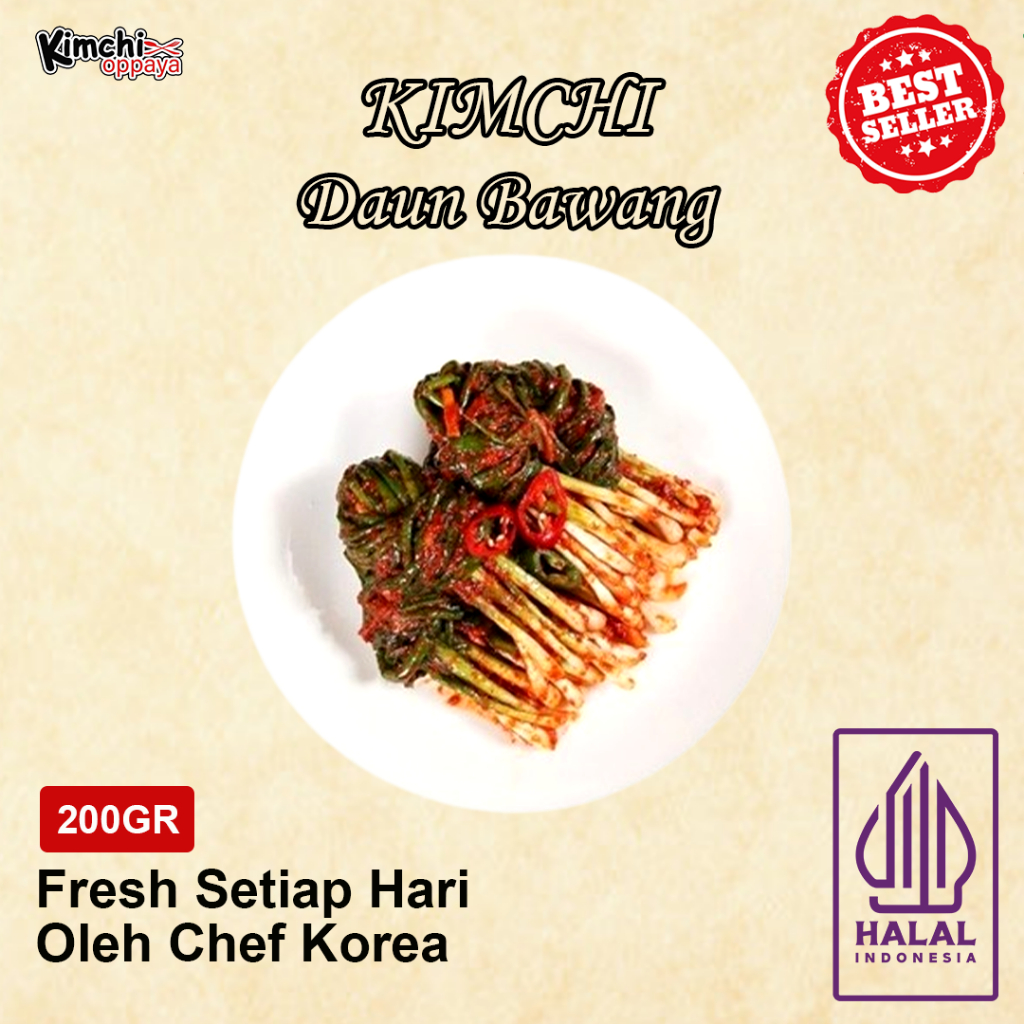 Jual Kimchi Daun Bawang Korea 200 Gram Halal Pa Kimchi Korean Authentic ...