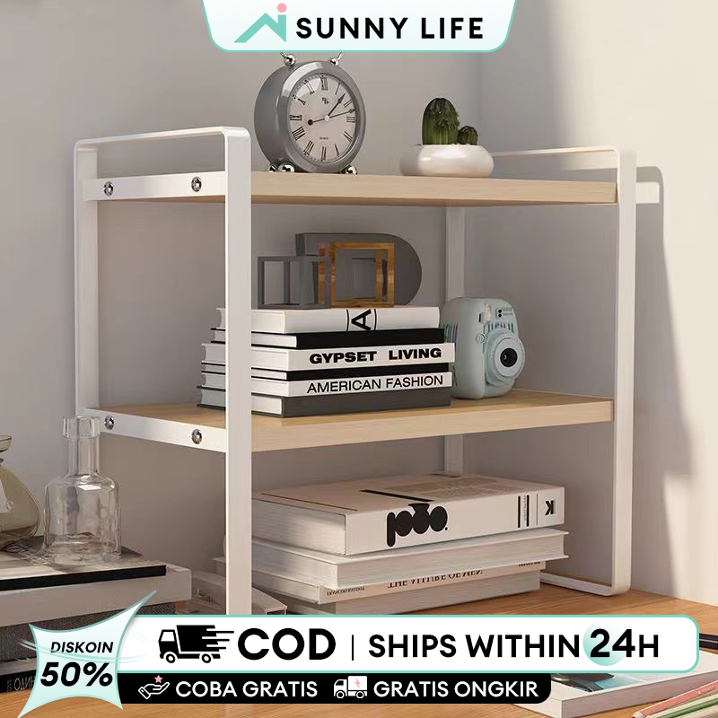 Jual Rak Buku Minimalis Rak Desktop Storage Rak Serbaguna Desktop Rak ...