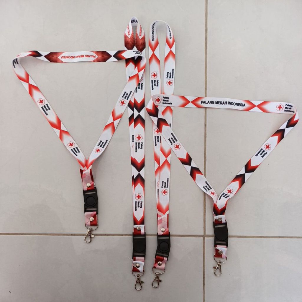 Jual TALI LANYARD ID CARD PALANG MERAH INDONESIA PMI DESAIN 3 TANPA ...