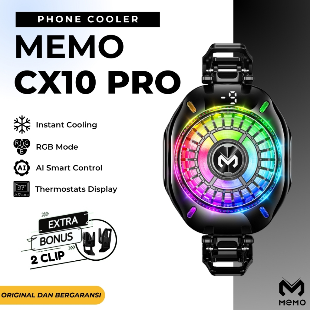 Jual MEMO CX10 RGB PRO MAGNETIC AND CLIP MODEL PHONE COOLER PENDINGIN ...
