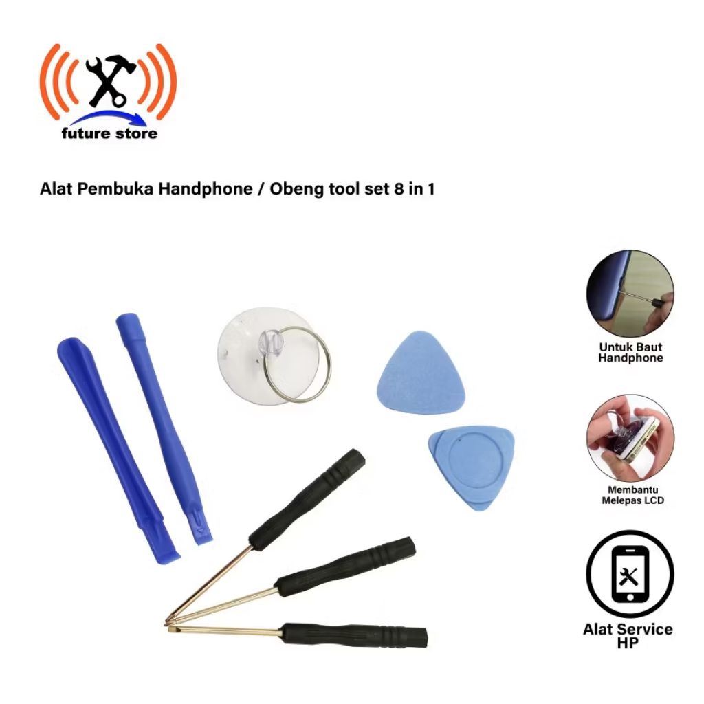 Jual alat pembuka handphone satu set 8 item | Shopee Indonesia