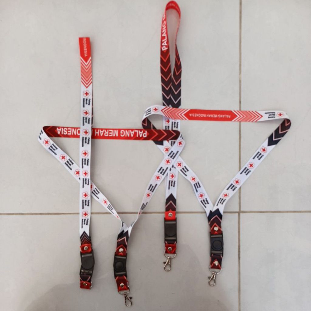 Jual TALI LANYARD ID CARD PALANG MERAH INDONESIA PMI DESAIN 10 | Shopee ...
