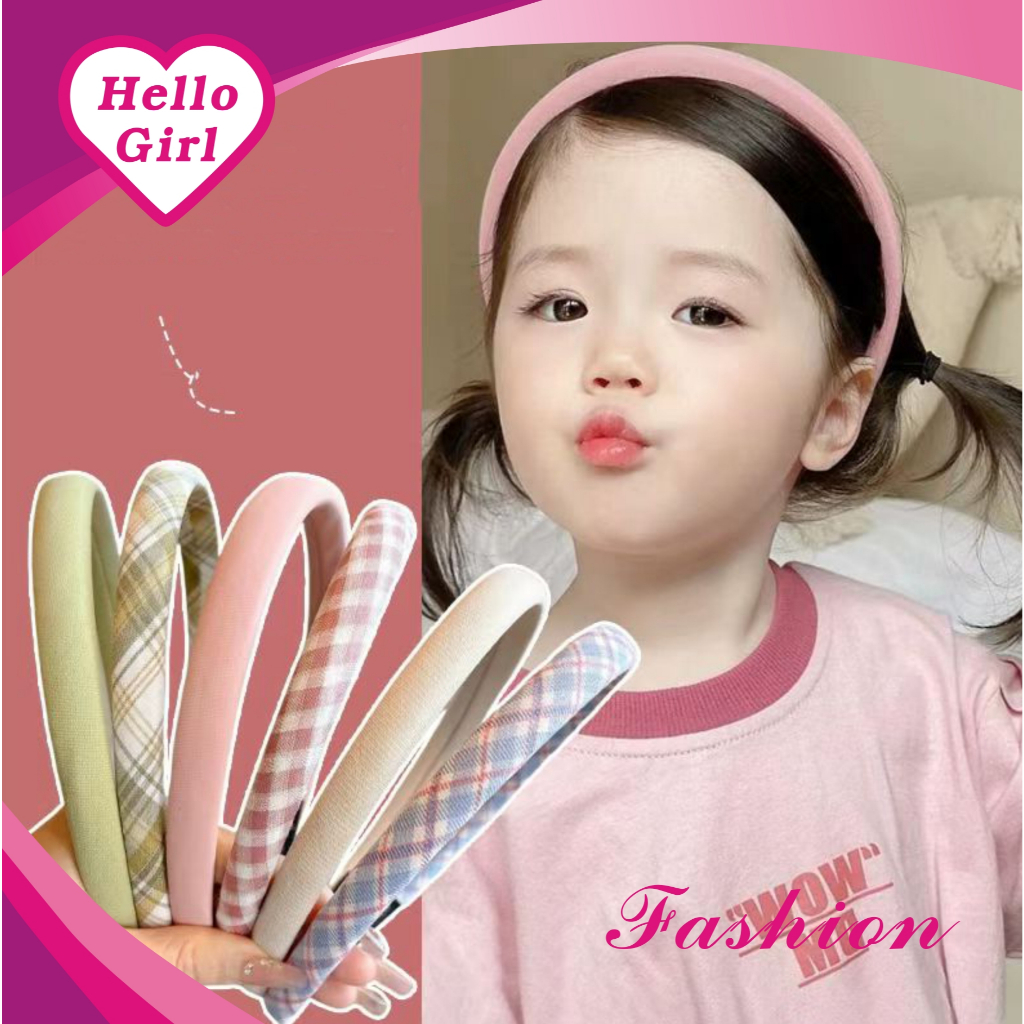 Jual (Hello Girl)B132 Bando Kain Motif Gingham Korean Style | Shopee ...