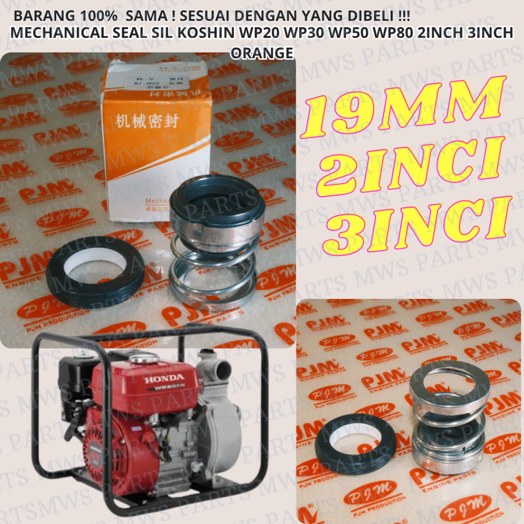 Jual MECHANICAL SEAL 19MM SEAL KOSHIN SIL KOSIN SIL KOSHIN SEAL KOSIN SIL POMPA AIR ALKON MESIN ...