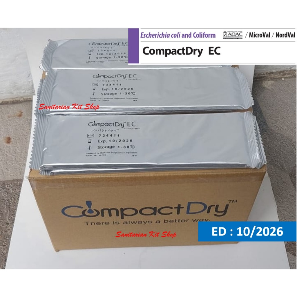 Jual Nissui Compact Dry EC 100 Test (25 Strip) media ukur Coliform dan ...