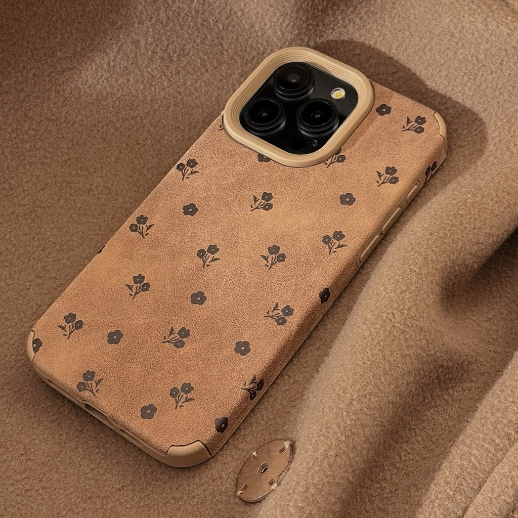 Jual LEATHER CASE IPHONE MOTIF BUNGA HITAM FOR IPHONE 11/13/15 | Shopee ...