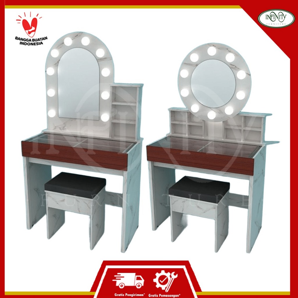 Jual Meja Rias Lampu LED 23A MR | Shopee Indonesia