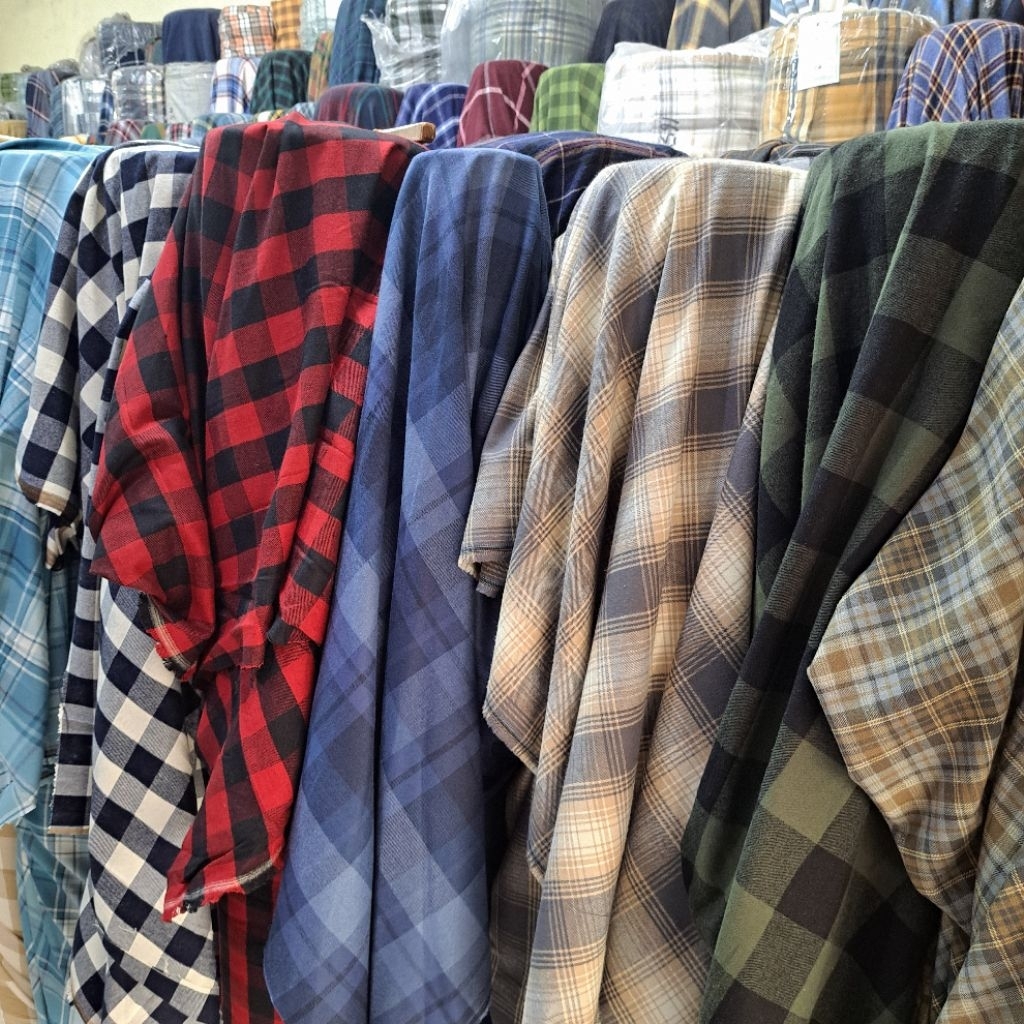 Jual kain bahan flanel motif kotak kotak | kain kotak kotak flanel ...