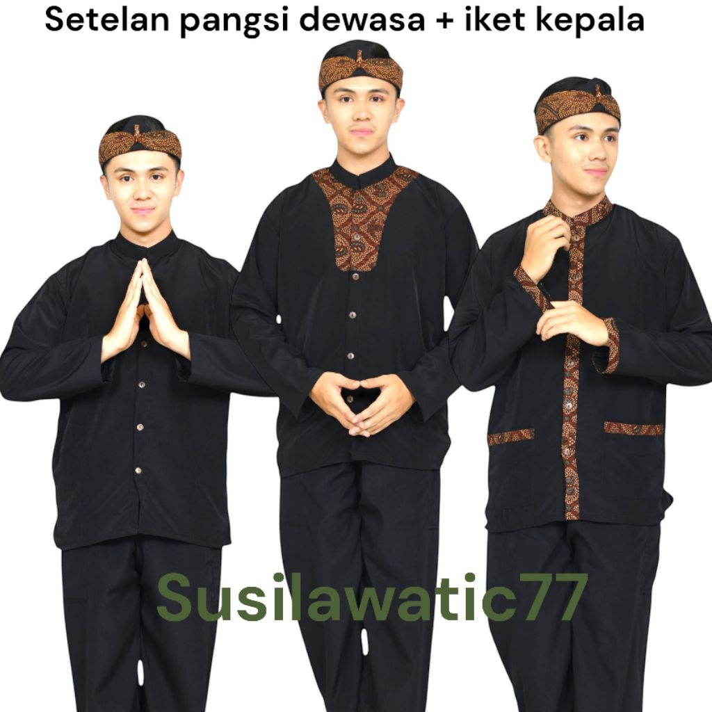 Jual pak SETELAN PANGSI DEWASA // SETELAN BAJU ADAT SUNDA atasan ...