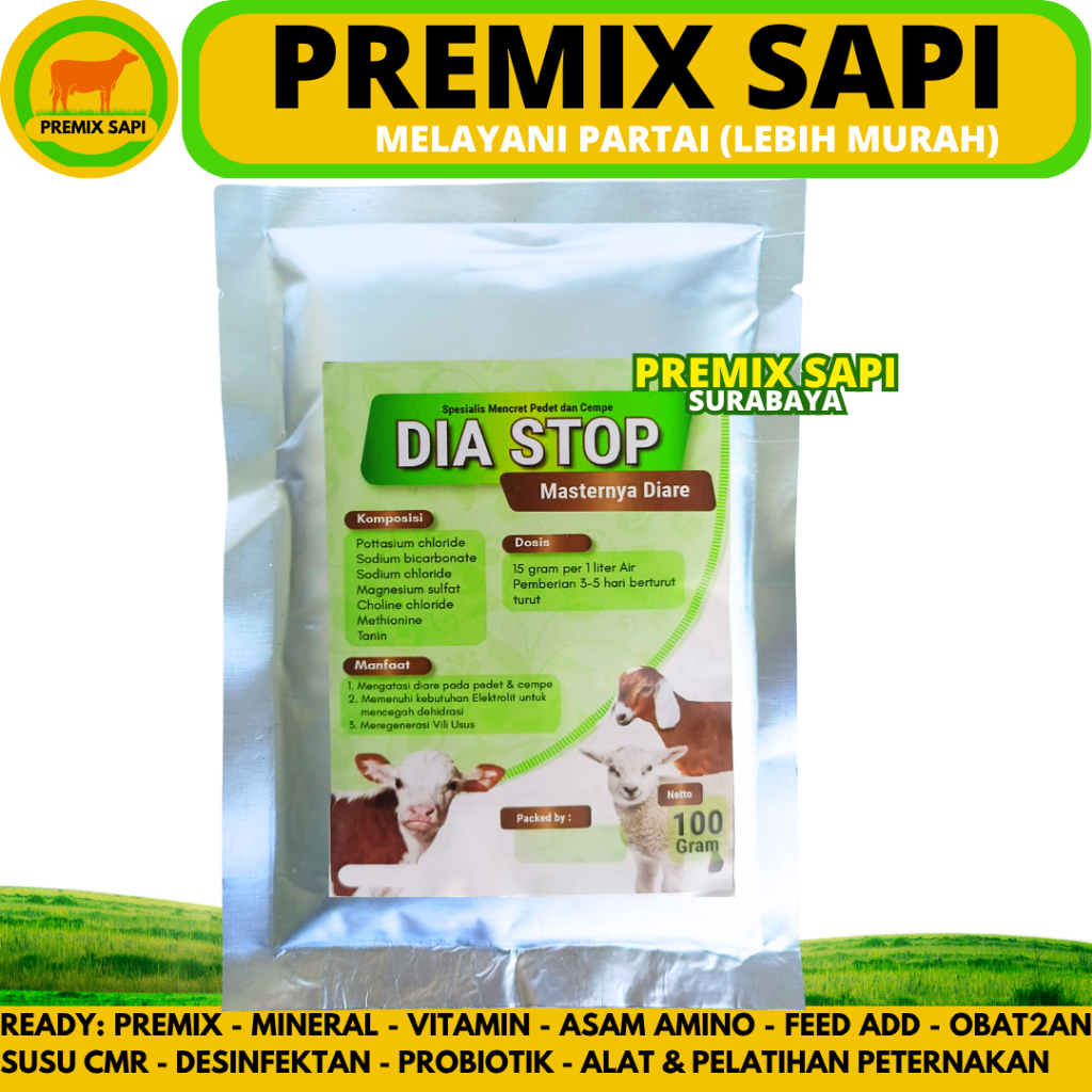 Jual DIA STOP 100 GRAM - Obat Diare Mencret Hewan Ternak Sapi Kambing ...