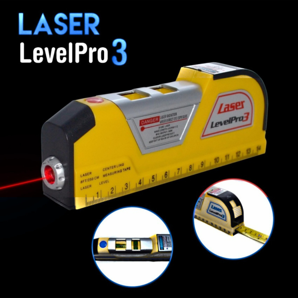 Jual COD XIMIJI Meteran Laser Level 4in1 2.5M Crossline Waterpass Ruler ...
