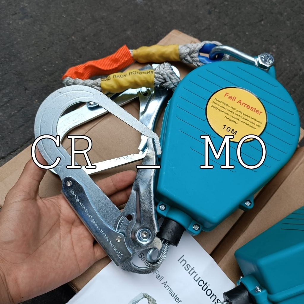 Jual Retractable Fall Arrester 5 10 15 METER BIG HOOK Fall Arester Alat ...