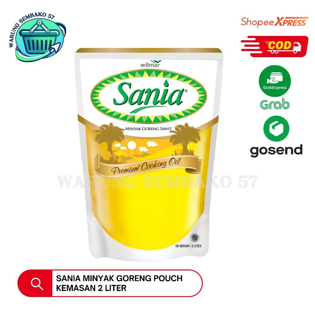 Jual Sania Minyak Goreng Pouch Kemasan 2 Liter & 5 Liter | Shopee Indonesia