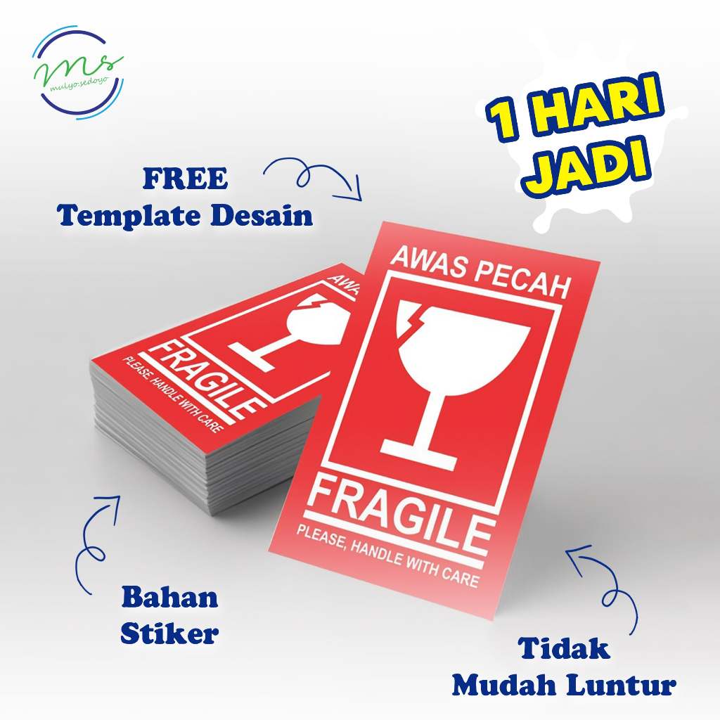 Jual STIKER FRAGILE PECAH BELAH | STIKER PECAH BELAH KEMASAN OLSHOP ...