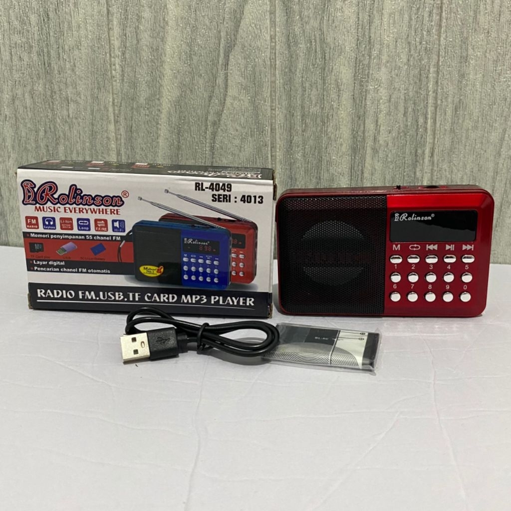 Jual Radio Speaker Mini ROLINSON RL-4049 Series 4013 FM USB Micro SD ...