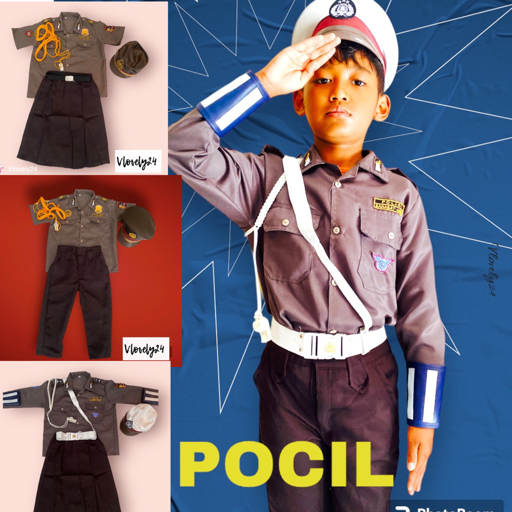 Jual POCIL BAJU PROFESI ANAK SERAGAM KARNAVAL ANAK POLISI LALU LINTAS ...