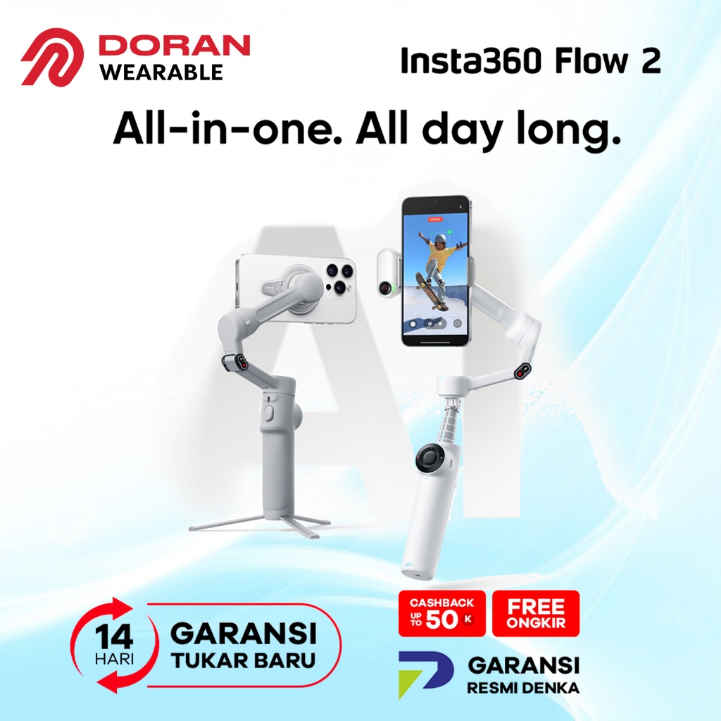Jual Insta360 Flow 2 Stabilizer Smartphone Android/ iPhone AI Tracking ...