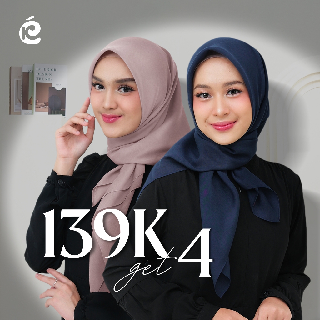 Jual KEKE BASIC 70K Get 2 Scraf Voal Kiara Square (Hijab Segi Empat Polos Karmila Premium ...