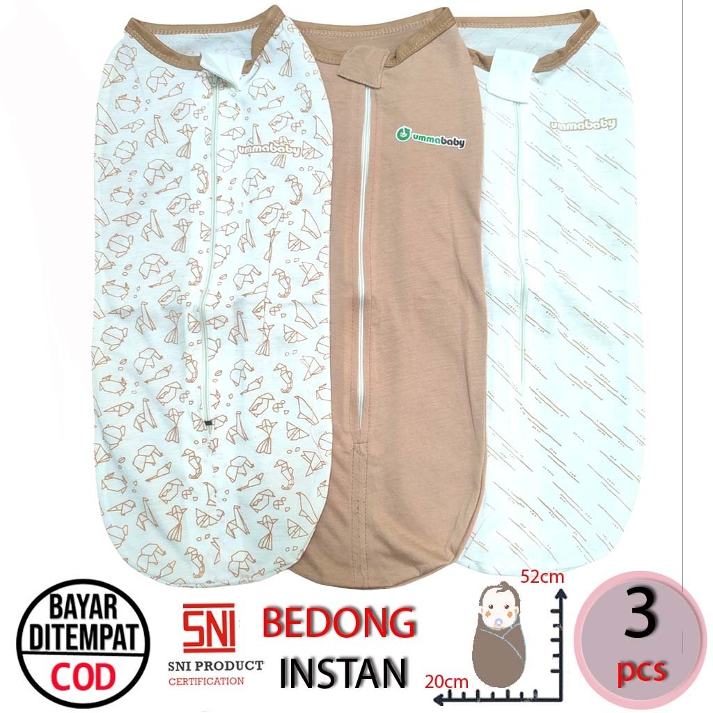 Jual 3in1 Bedong Instan Bayi Swaddle Baby Newborn Perlengkapan Bayi ...