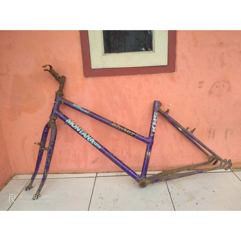 Jual Frame Fork Sepeda MTB 26 Lady Montana Size 17.5" Socket Lugs ...