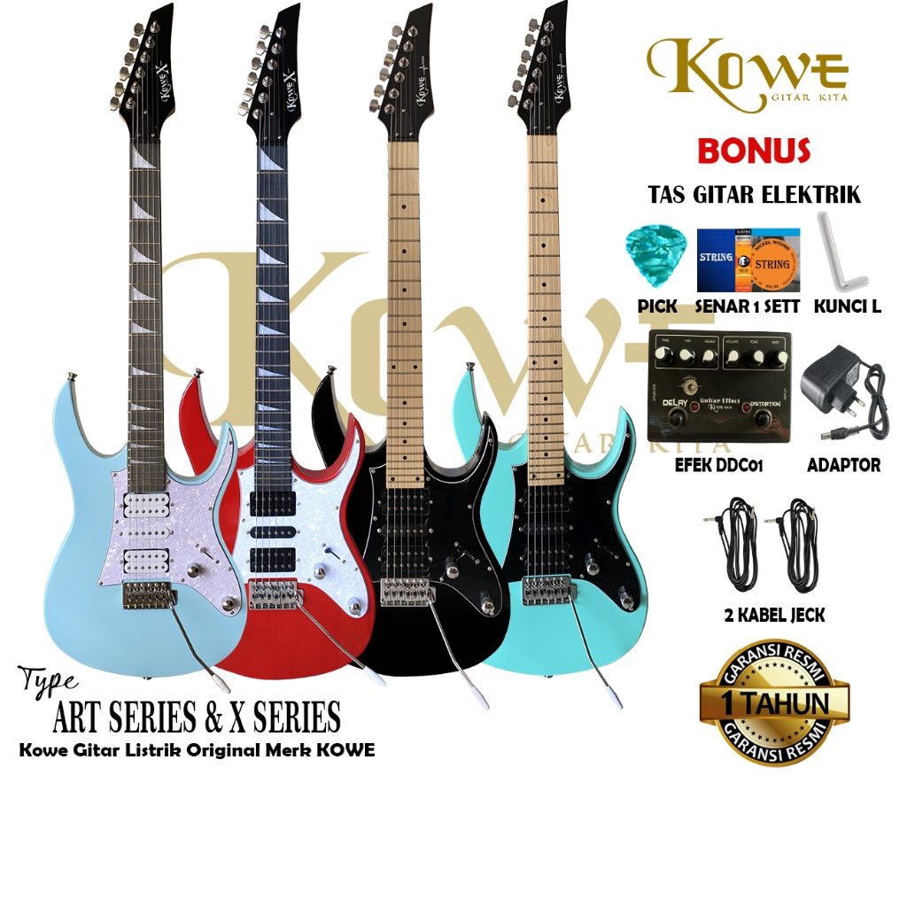 Jual Gitar Listrik Original KOWE ART SERIES & X-SERIES FREE EFEK GITAR ...